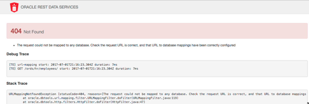 ORDS REST error after new installation – Christoph's 2 Cents